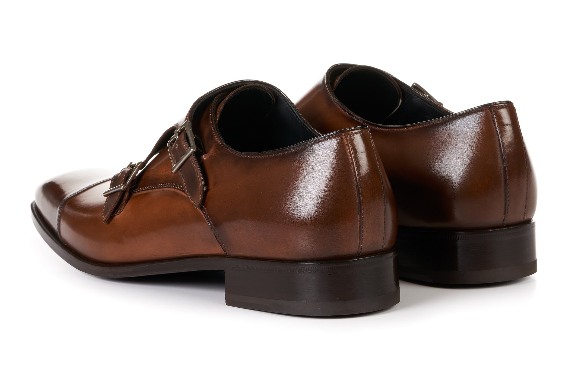 Monk Strap Shoes - Italian Leather Monk Strap Shoes - Paul Evans