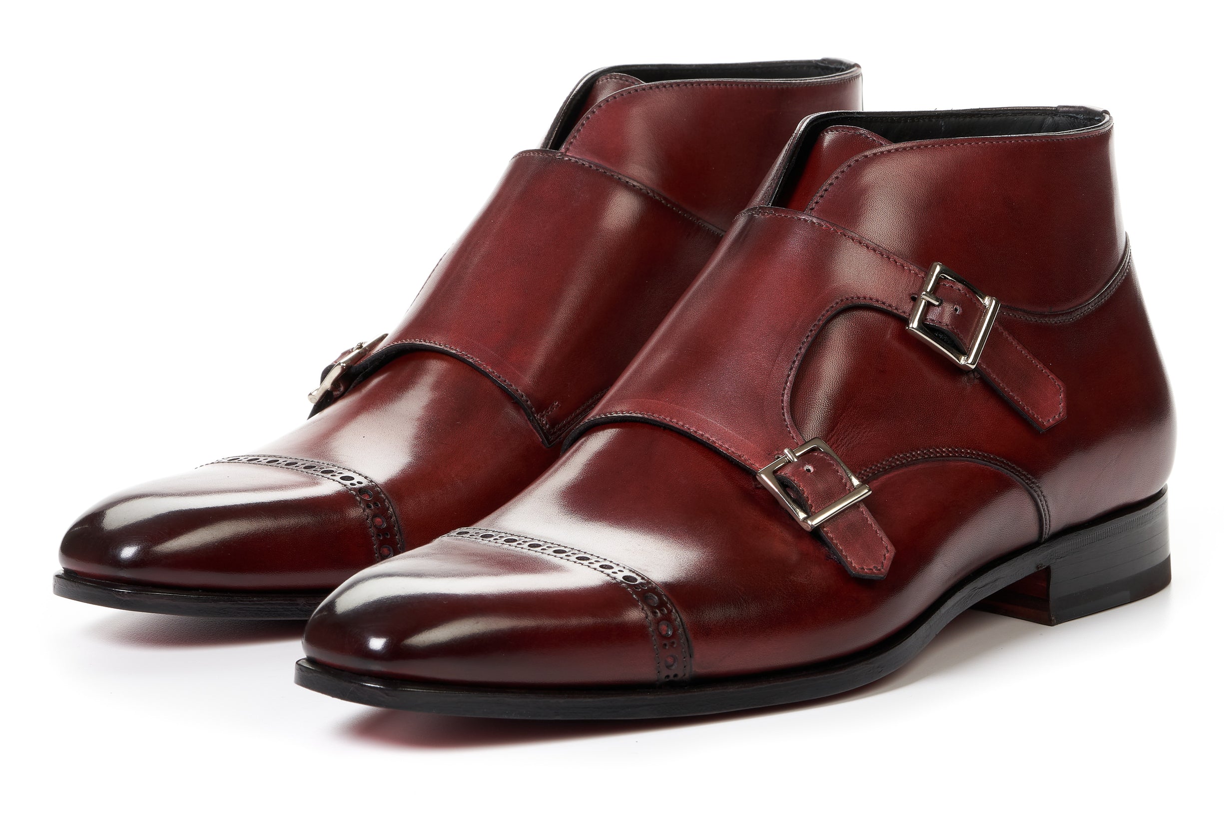The Heston Double Monk Strap Boot - Oxblood – Paul Evans
